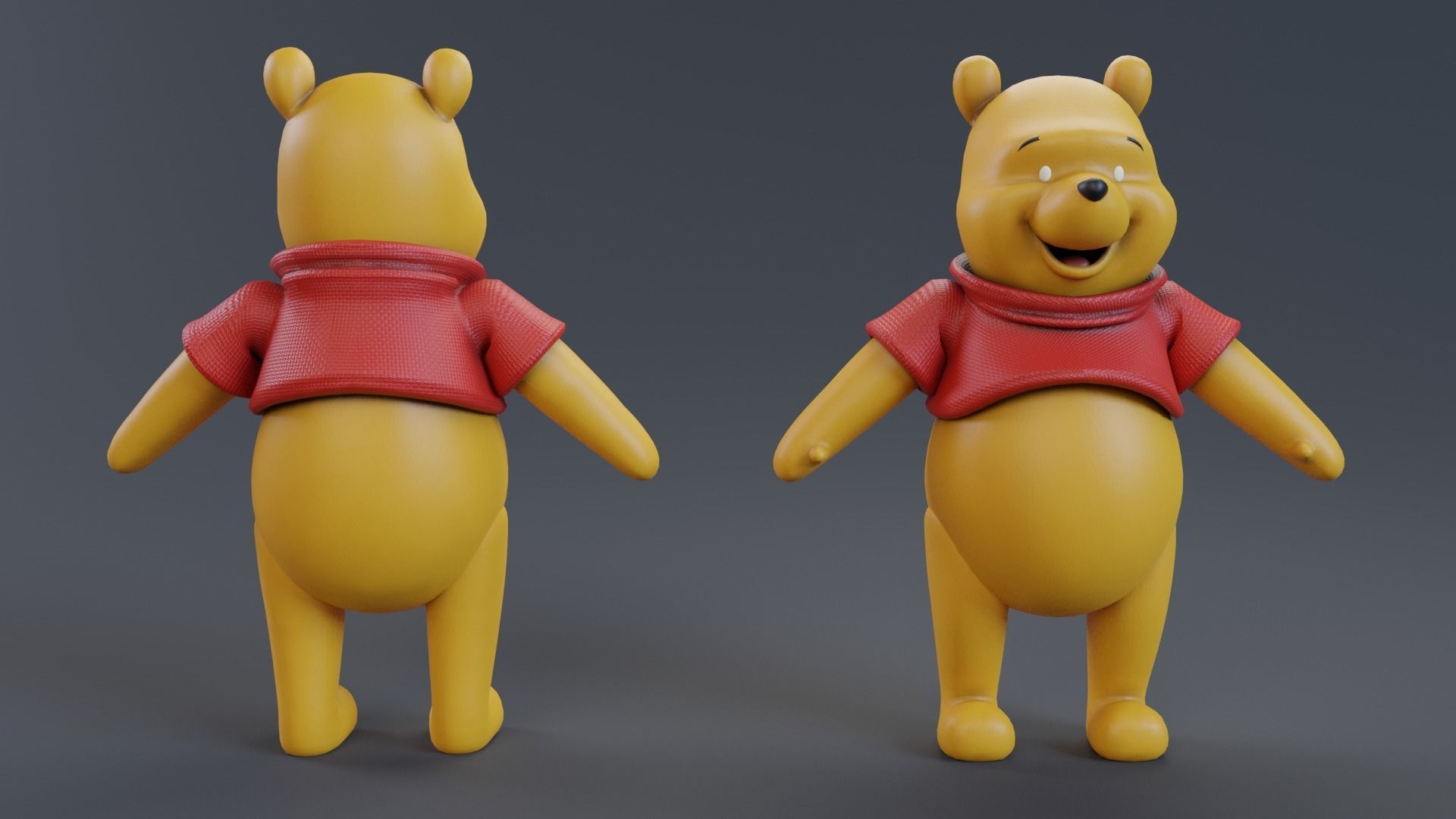 Winnie the Pooh rigged 3D model rigged | CGTrader