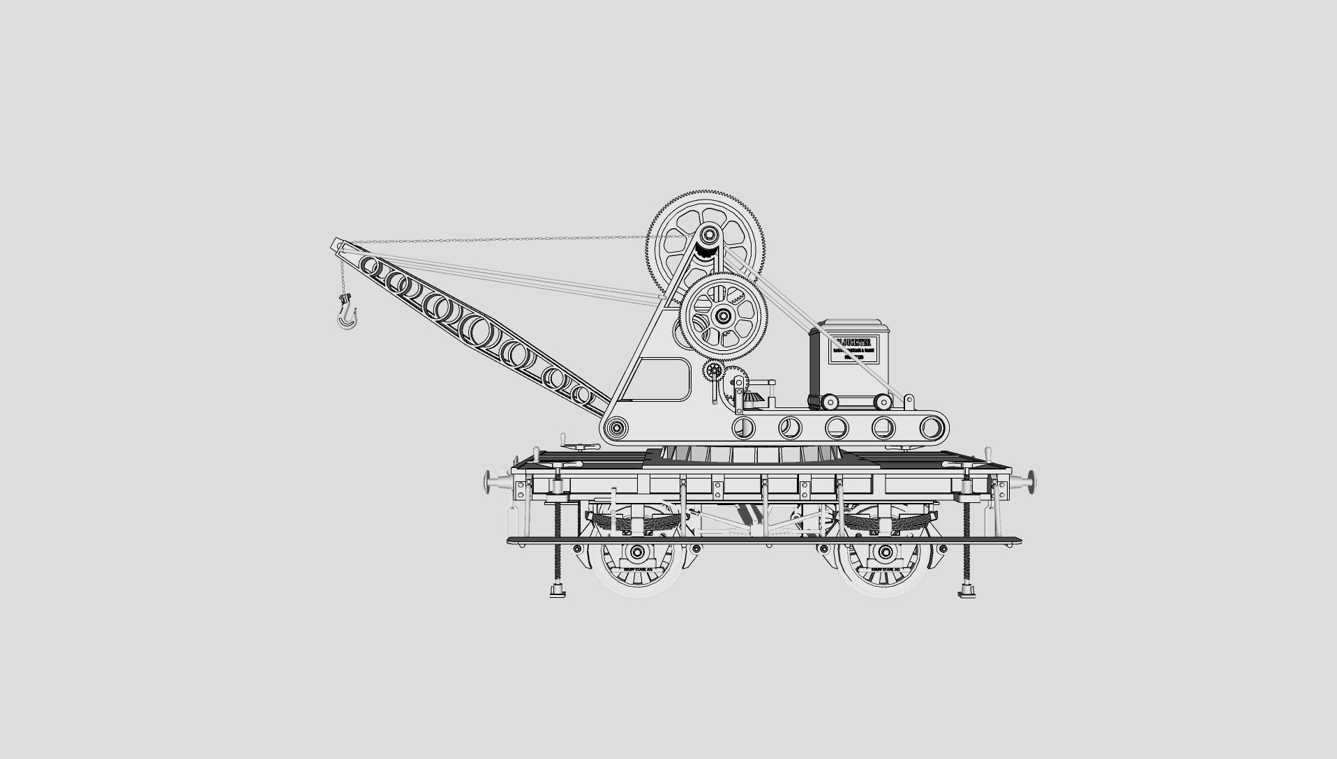 Railroad Crane 3D model | CGTrader