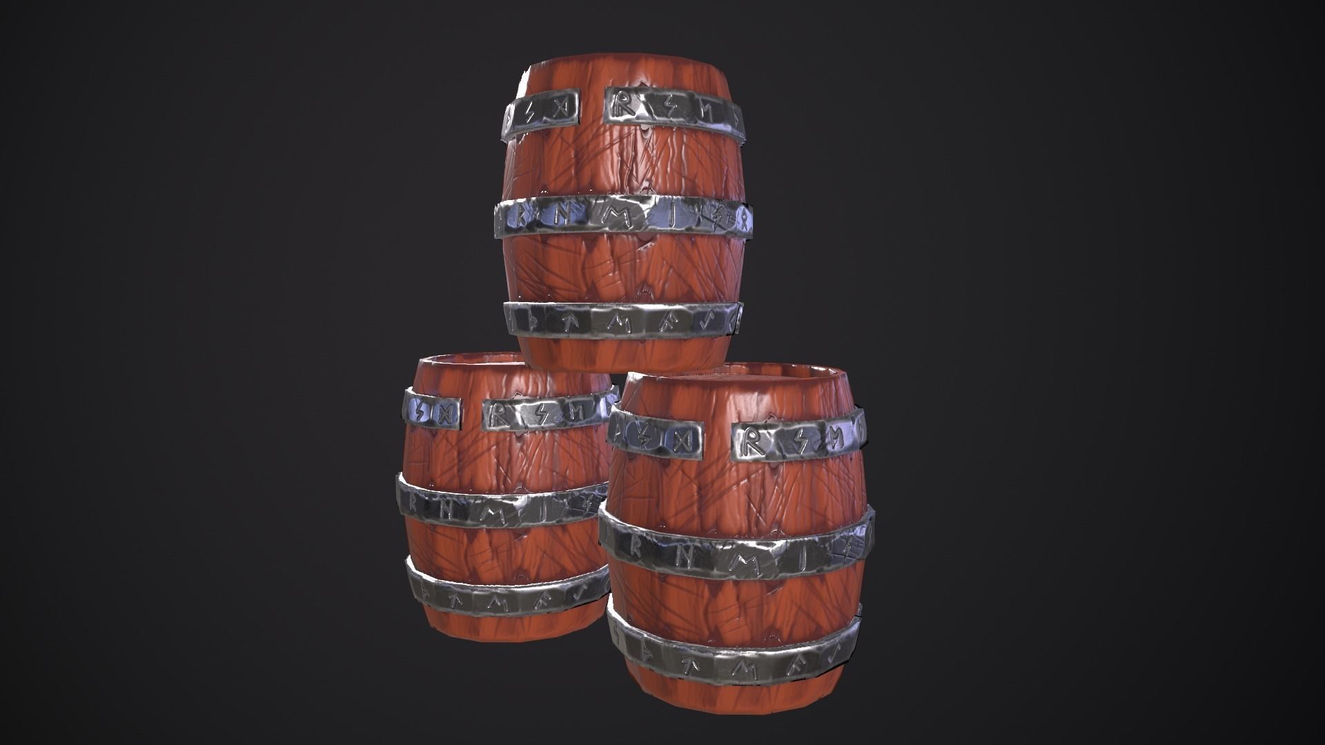 3D model LowPoly Viking Barrel VR / AR / low-poly | CGTrader