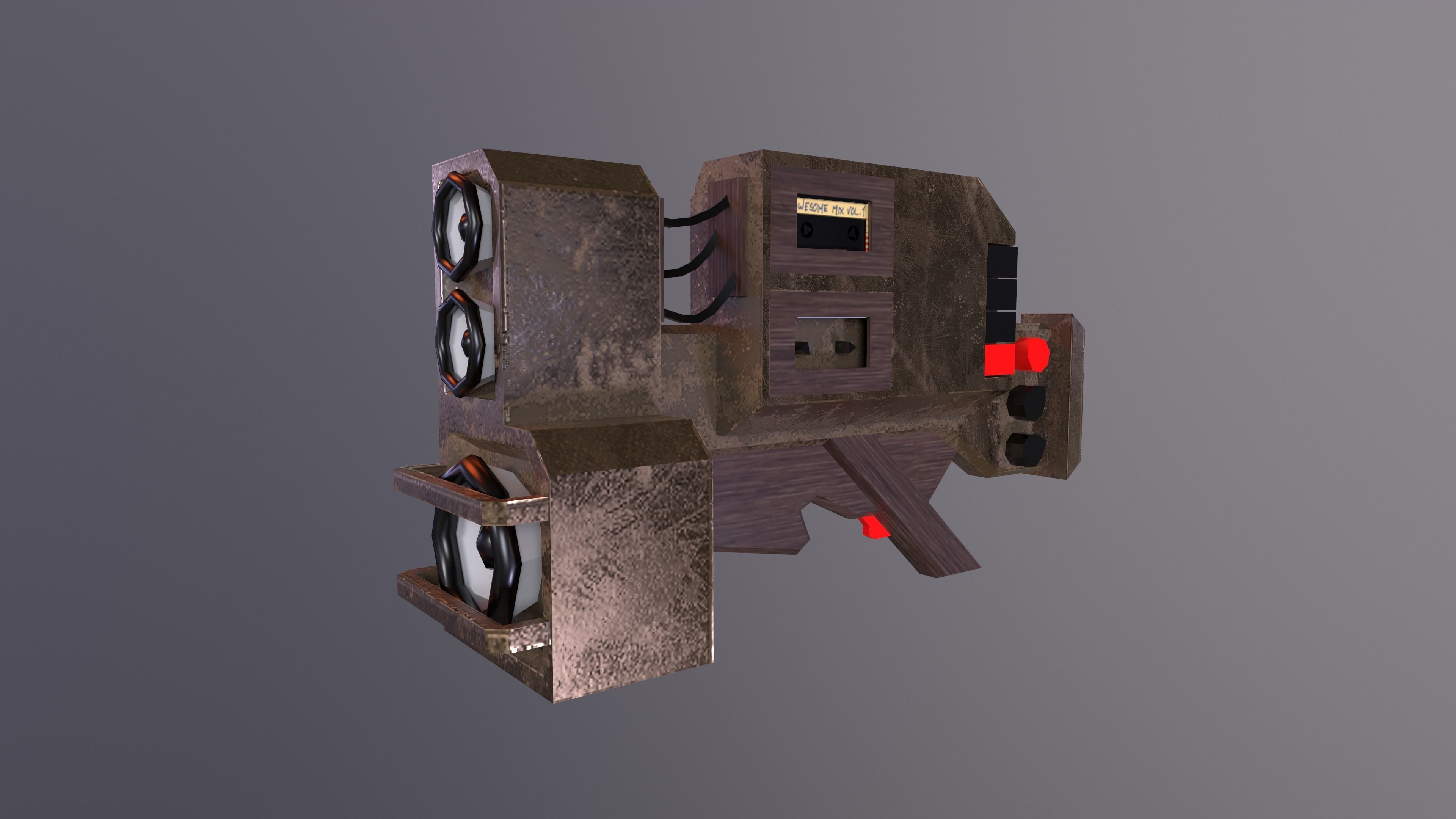 3D model Dubstep gun sci fi game ready low poly pbr 3d model VR / AR ...