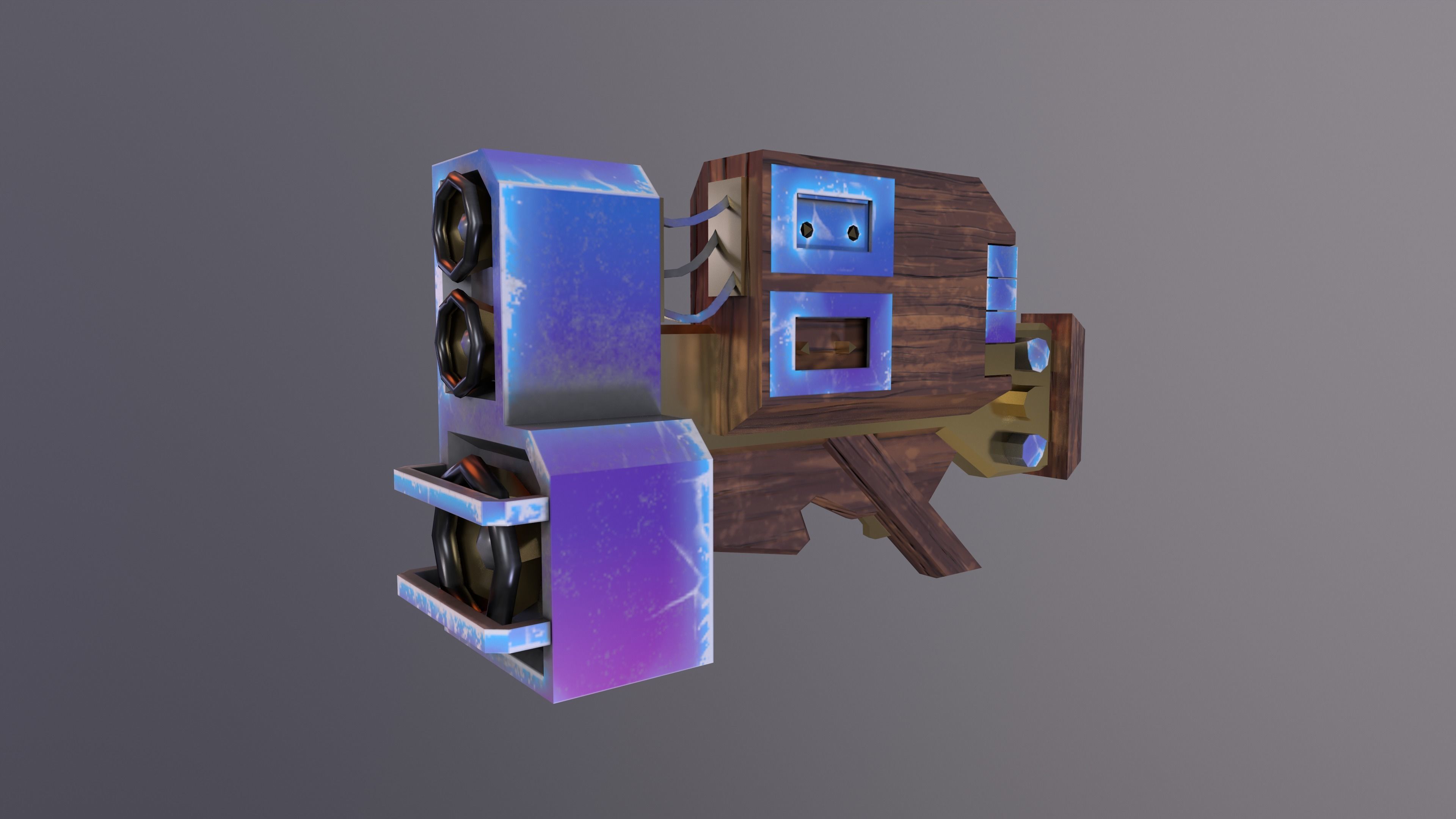 3D model Dubstep gun sci fi game ready low poly pbr 3d model VR / AR ...