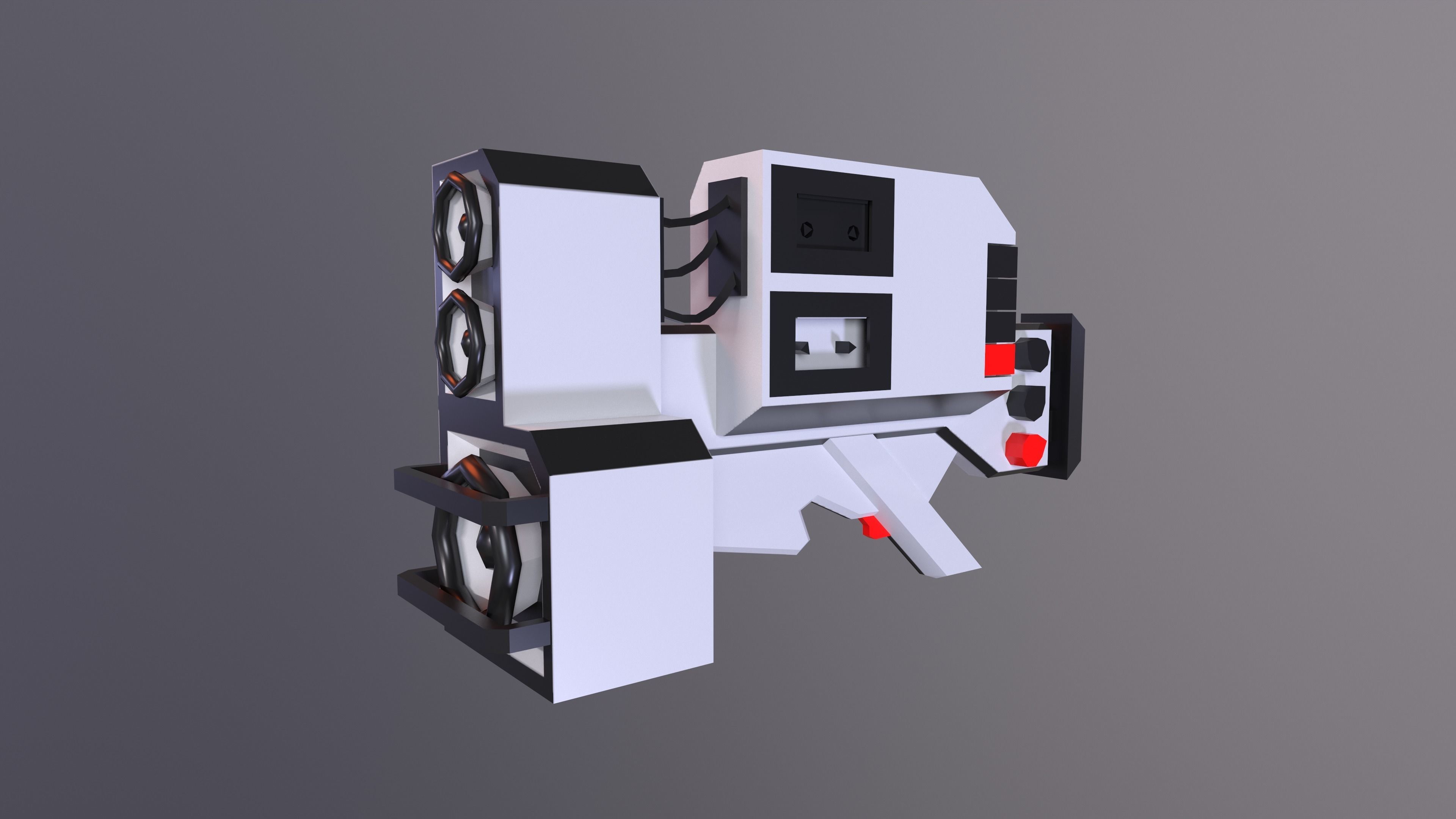 3D model Dubstep gun sci fi game ready low poly pbr 3d model VR / AR ...