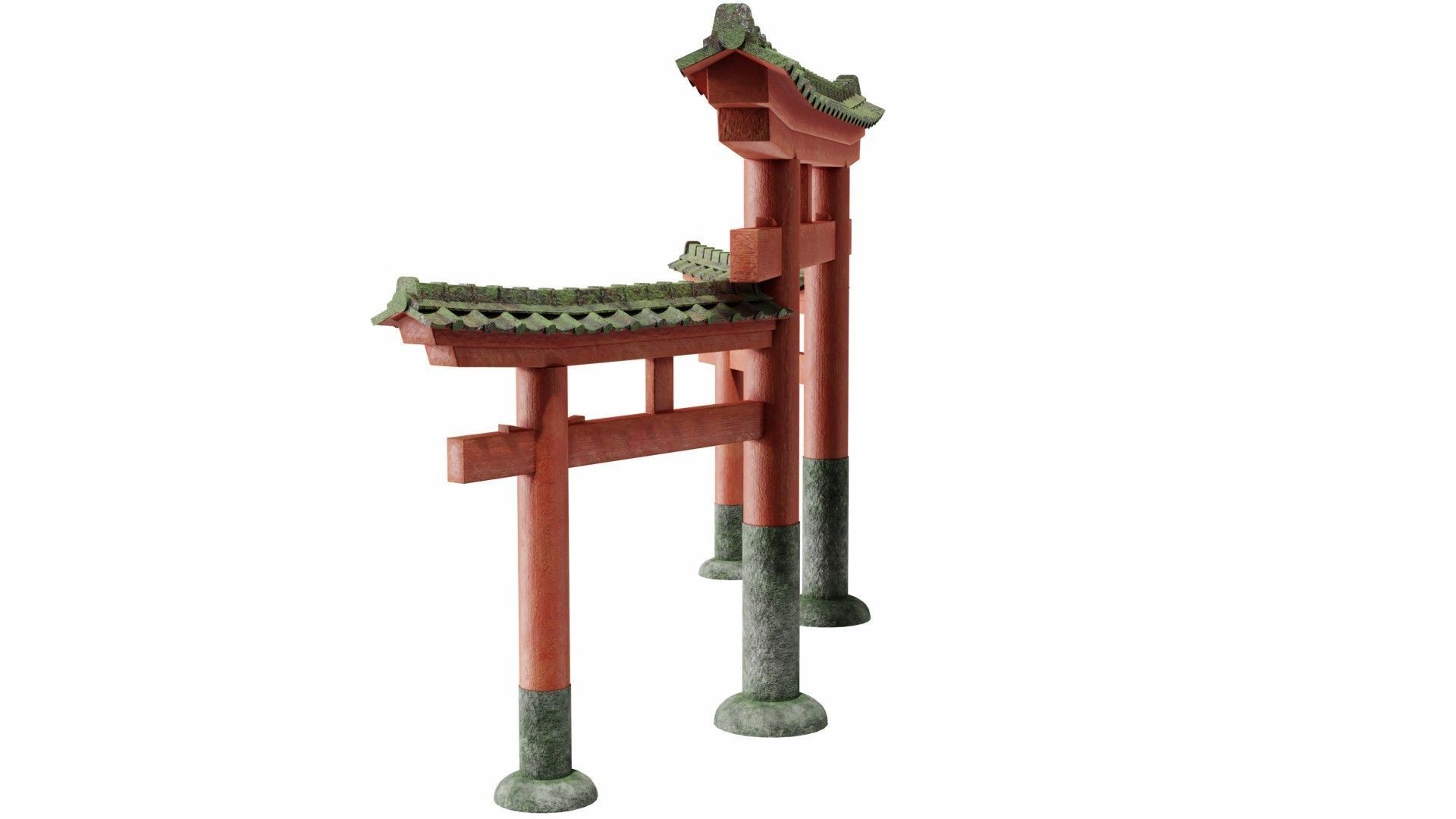 Torii gate miwa type 3D model | CGTrader