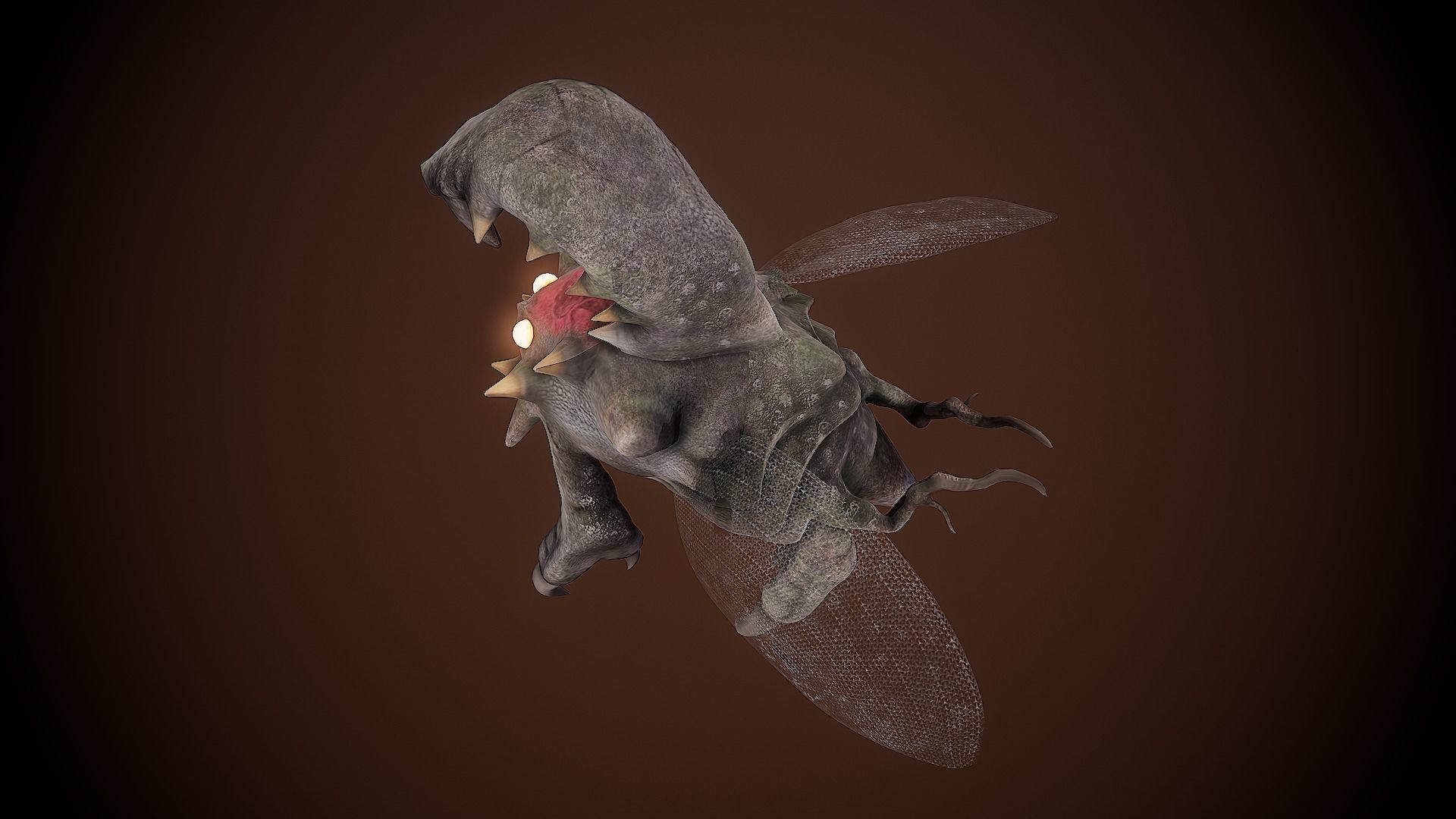 3D model flying worms creature 1 VR / AR / low-poly | CGTrader