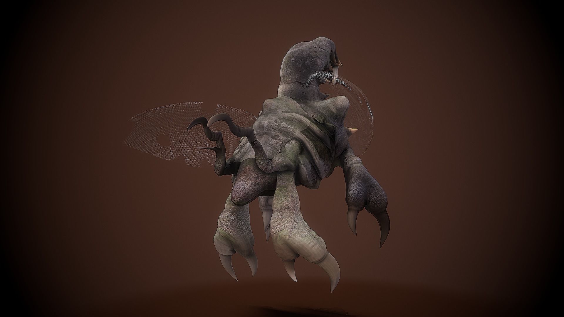 3D model flying worms creature 1 VR / AR / low-poly | CGTrader