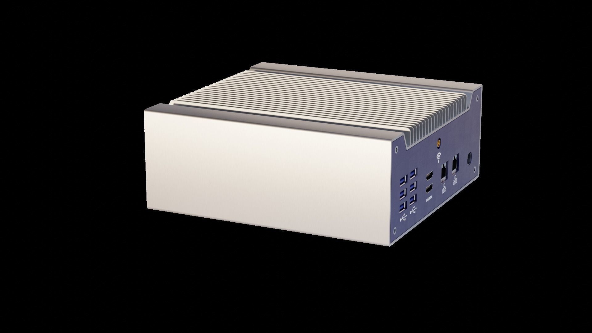 Passively cooled industrial computer with USB 3 3D model | CGTrader