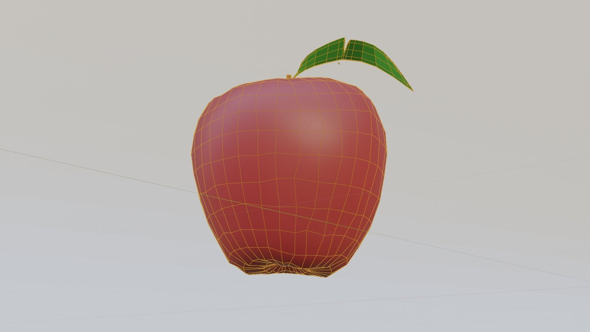 Red apple low poly free VR / AR / low-poly 3D model | CGTrader