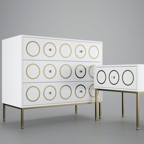 Ella Side Table and Ella Chest TOV 3D model | CGTrader