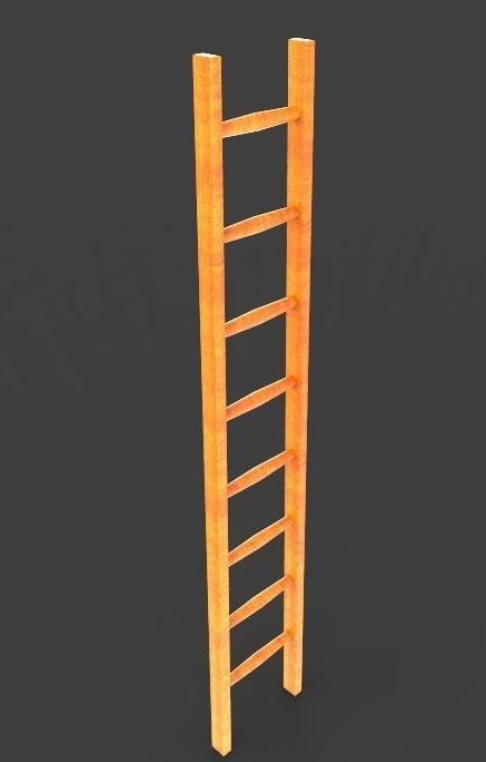 3D model Wooden Ladder VR / AR / low-poly | CGTrader