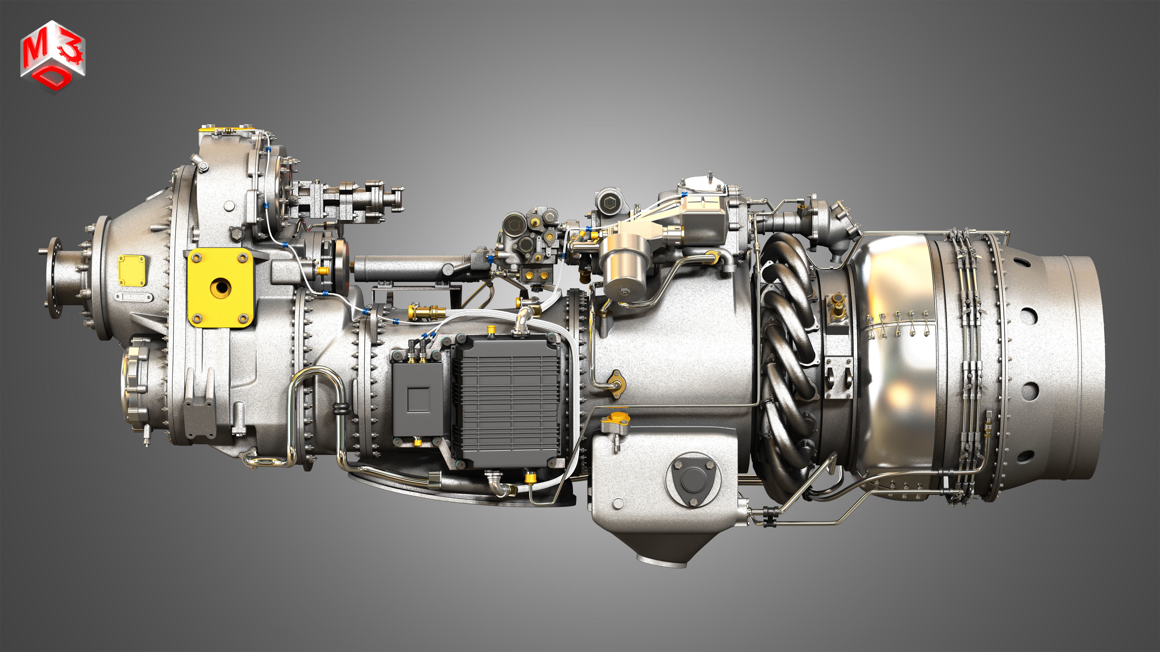 TP400-D6 Turboprop - PW100 Turboprop Engines 2 in 1 3D Model Collection ...