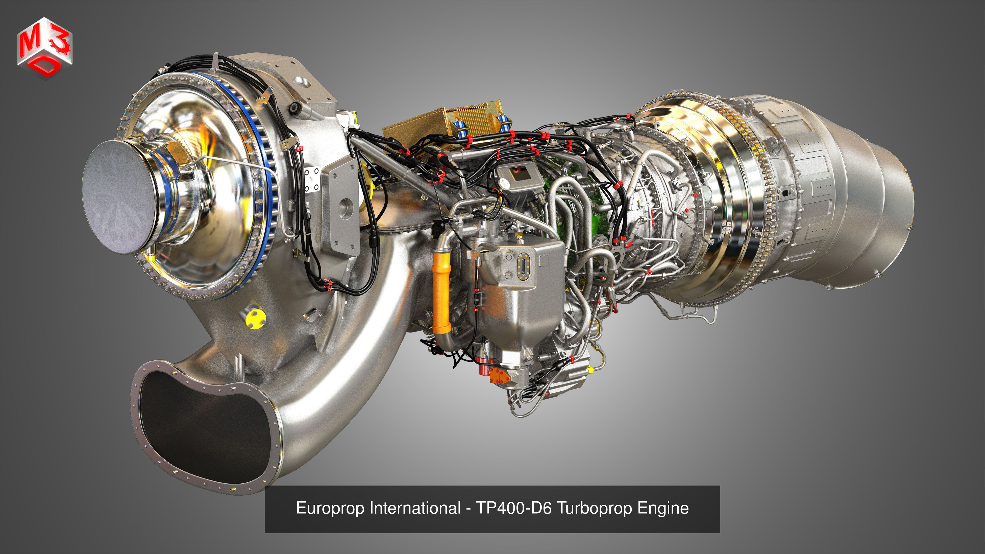 TP400-D6 Turboprop - PW100 Turboprop Engines 2 in 1 3D Model Collection ...