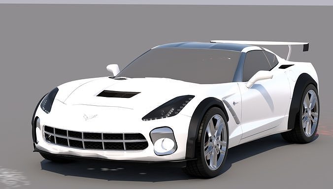 3D model chevrolet corvette widebody kit VR / AR / low-poly | CGTrader