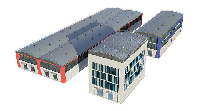 Industrial Buildings model pack 3D model | CGTrader