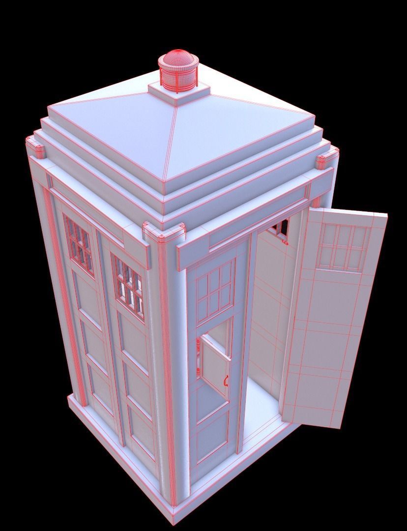 3D model Mark 2 Metropolitan Police Box with Props VR / AR / low-poly ...