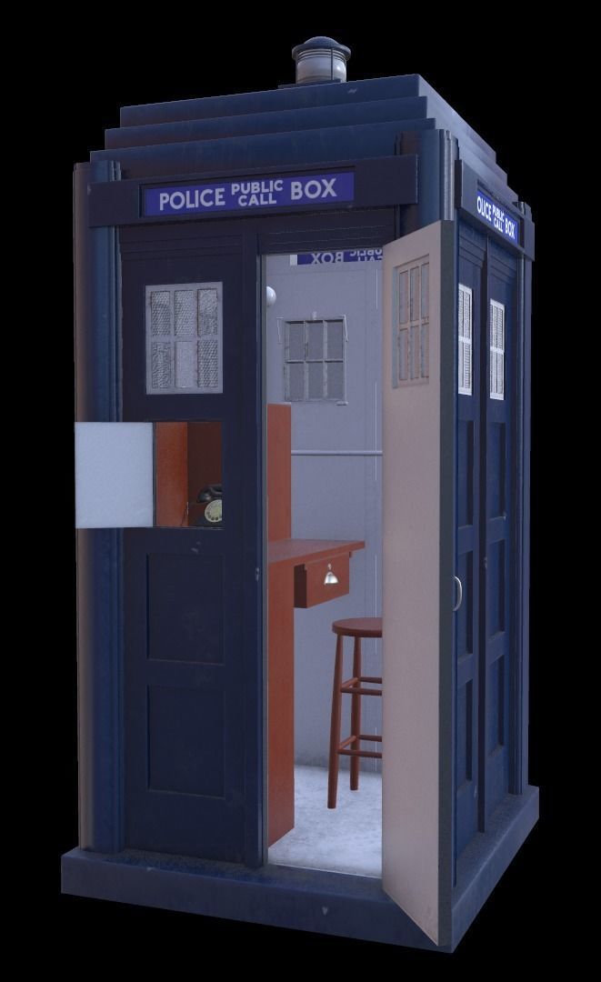 3D model Mark 2 Metropolitan Police Box with Props VR / AR / low-poly ...