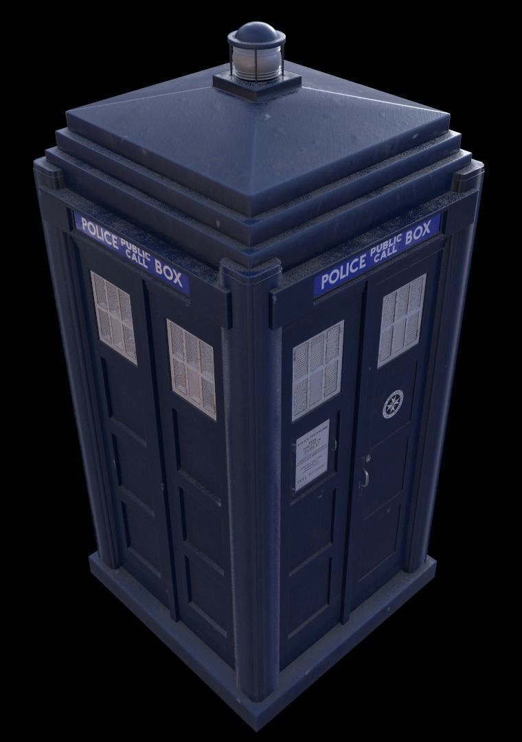 3D model Mark 2 Metropolitan Police Box with Props VR / AR / low-poly ...