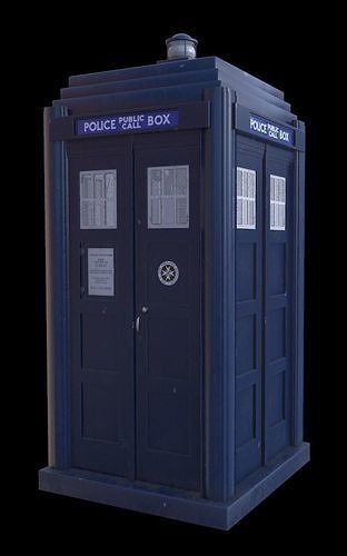 3D model Mark 2 Metropolitan Police Box with Props VR / AR / low-poly ...