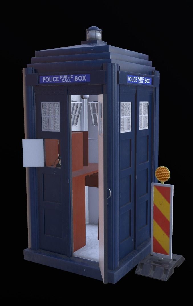 3D model Mark 2 Metropolitan Police Box with Props VR / AR / low-poly ...
