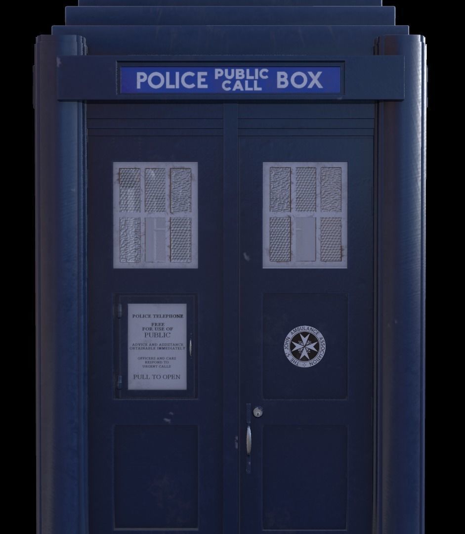 3D model Mark 2 Metropolitan Police Box with Props VR / AR / low-poly ...