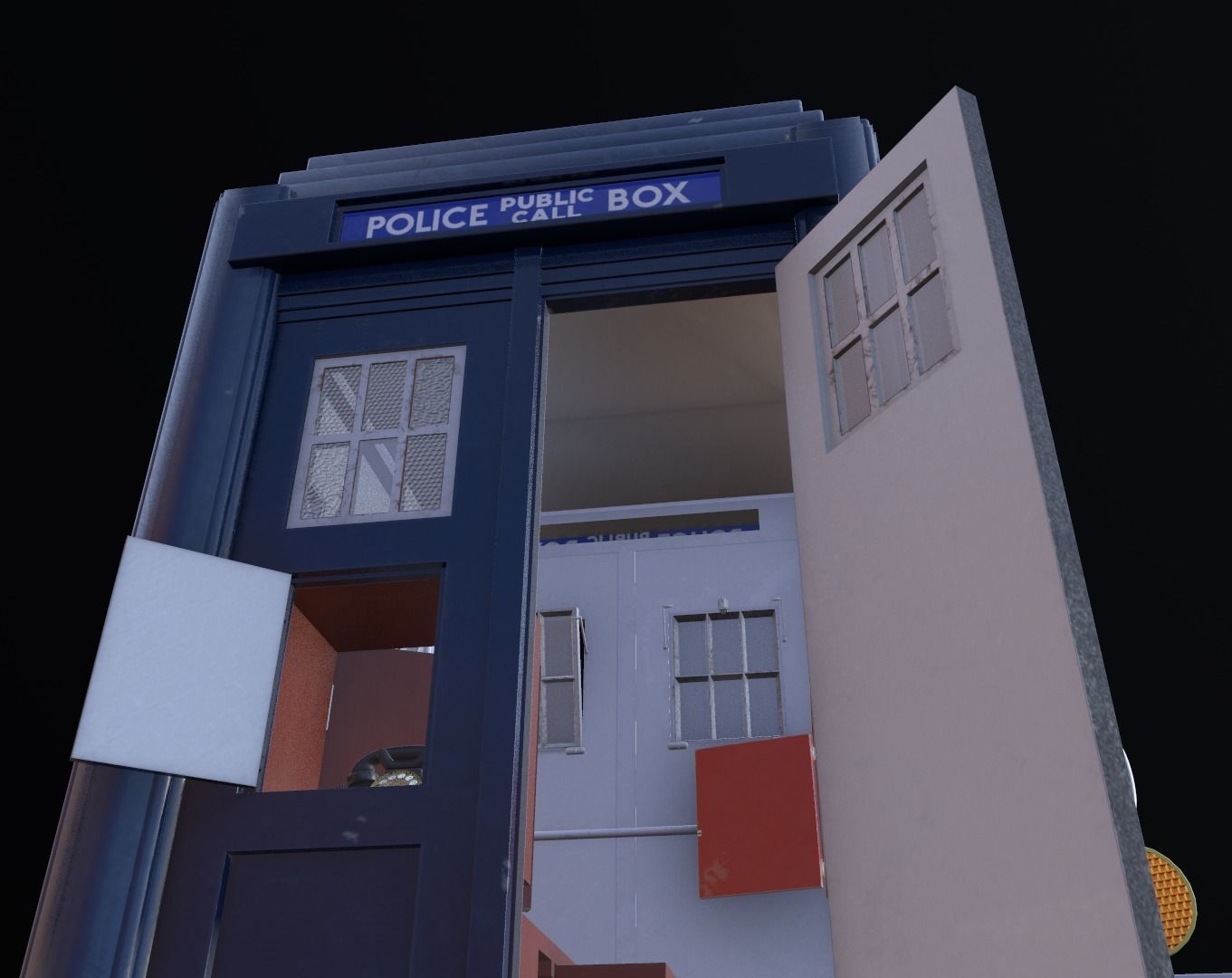 3D model Mark 2 Metropolitan Police Box with Props VR / AR / low-poly ...