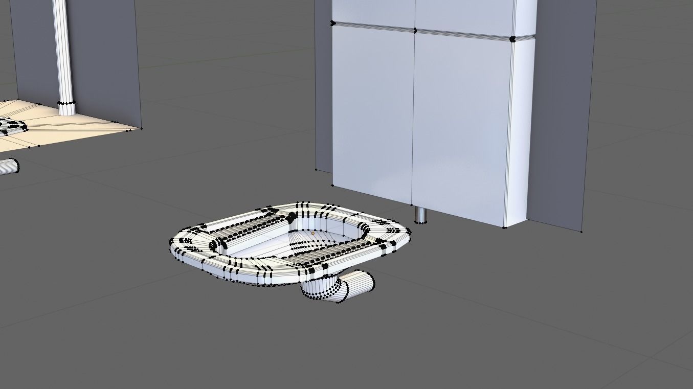 3D model Squatting WC Toilet For Bathrooms VR / AR / low-poly | CGTrader