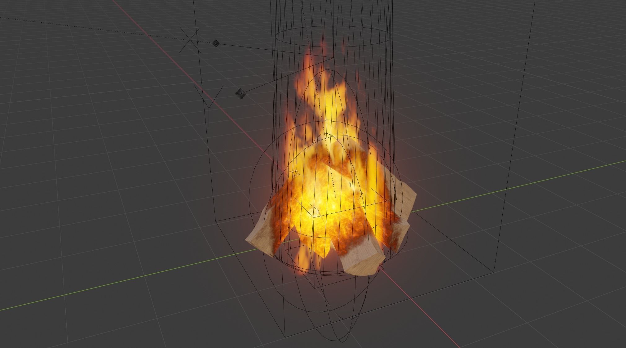 3D model Animated Bonfire for Blender without Simulations VR / AR / low ...