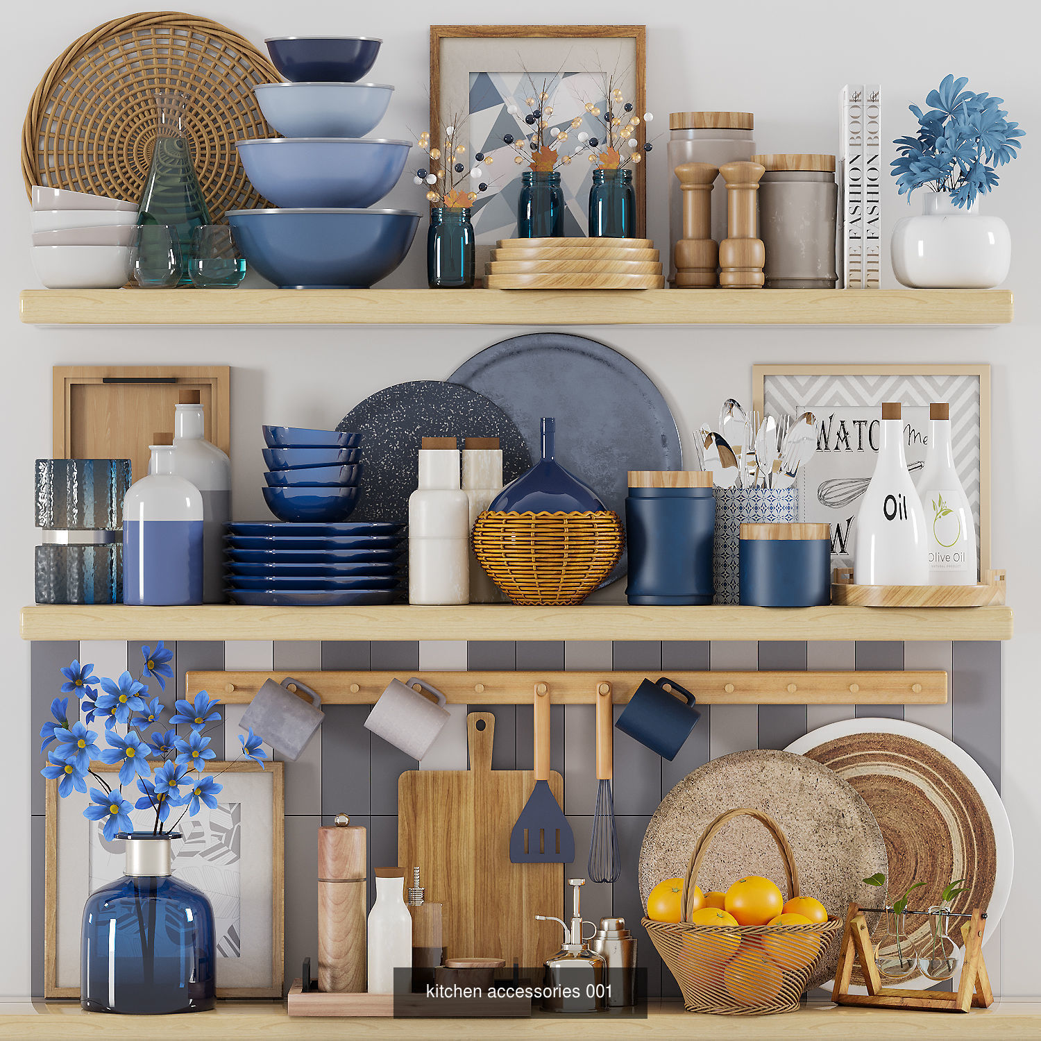 5 kitchen accessories collections vol1 | CGTrader