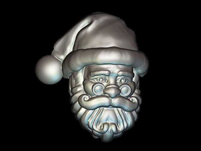 Santa Claus head 3d model for cnc machines and 3d printers 3D model ...