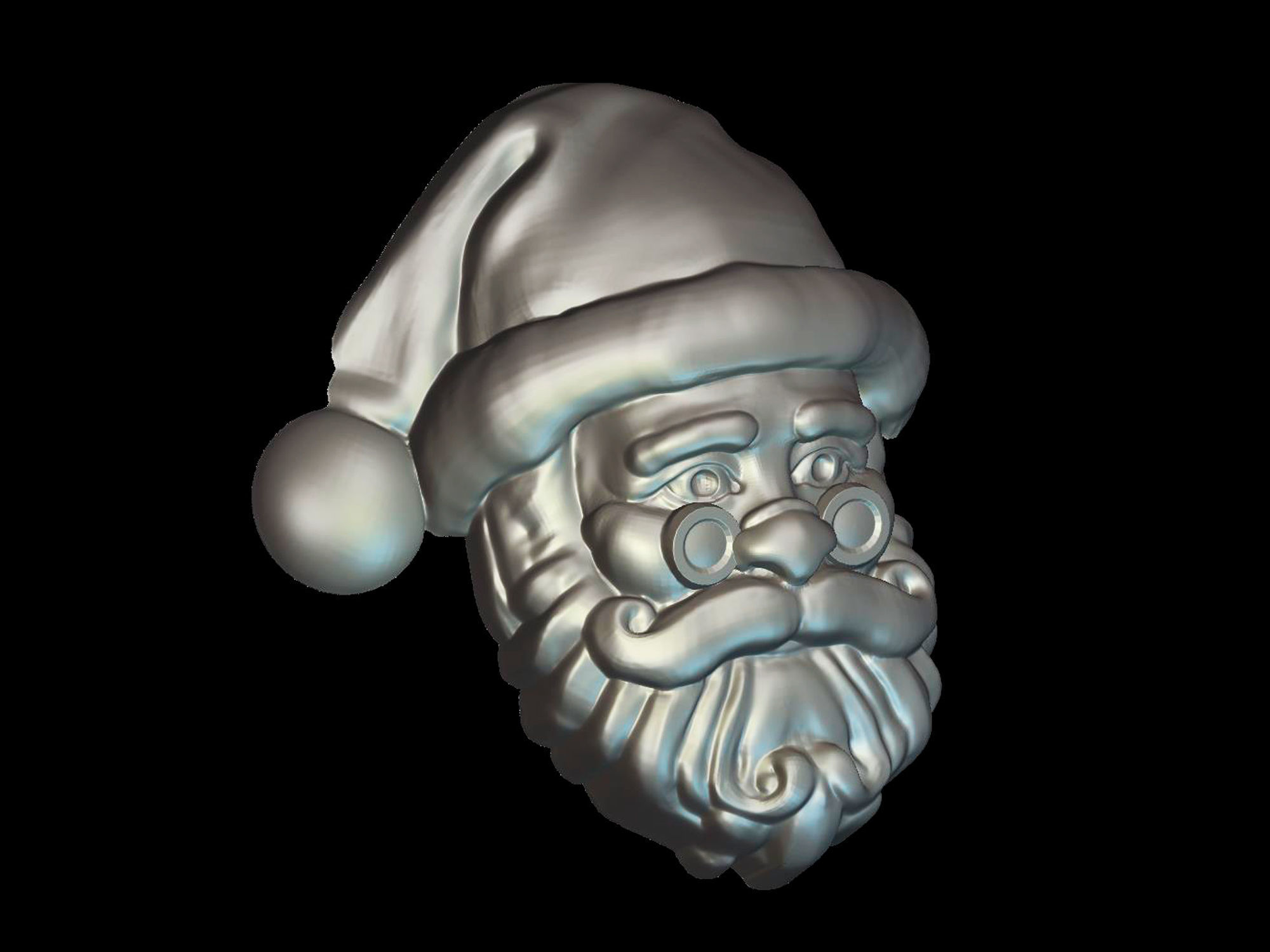 Santa Claus head 3d model for cnc machines and 3d printers 3D model ...