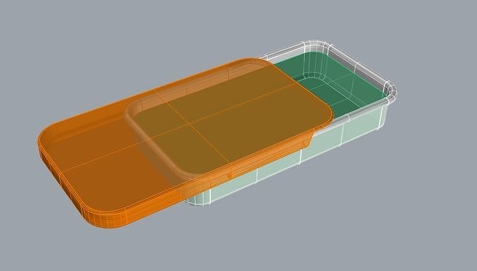 Sliding small rectangle bowl bottle 3D model 3D printable | CGTrader