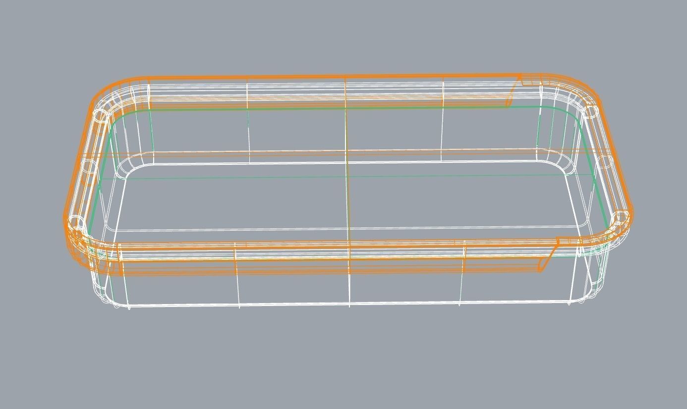 Sliding small rectangle bowl bottle 3D model 3D printable | CGTrader