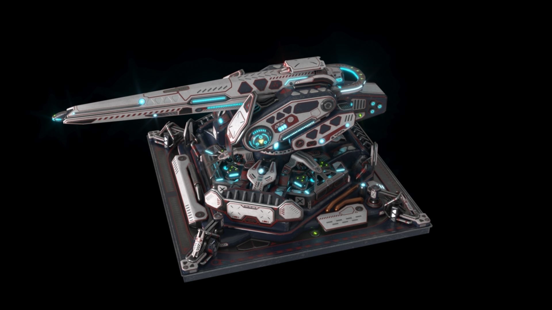 Large Particle Cannon 3D model animated | CGTrader