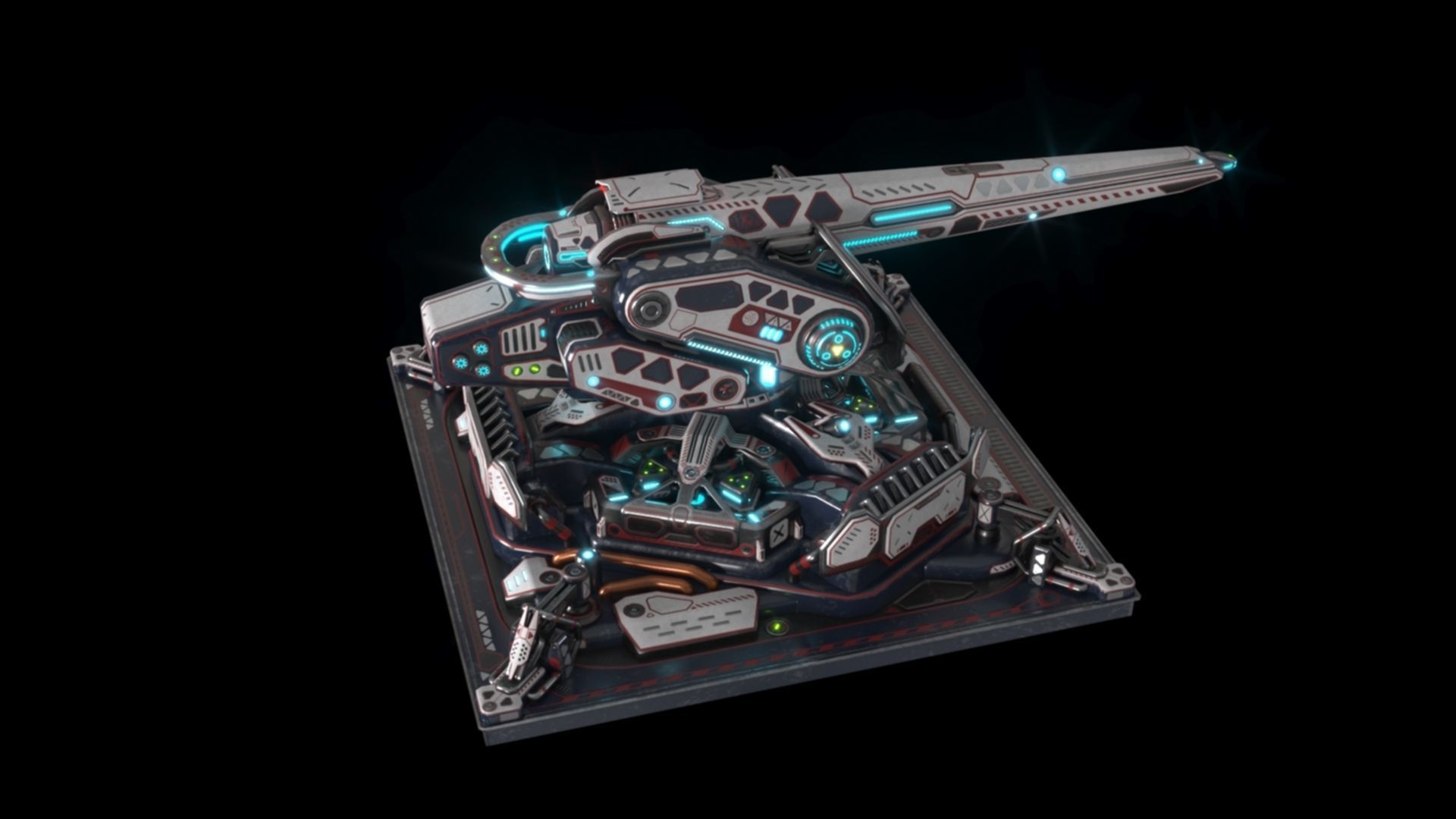 Large Particle Cannon 3D model animated | CGTrader