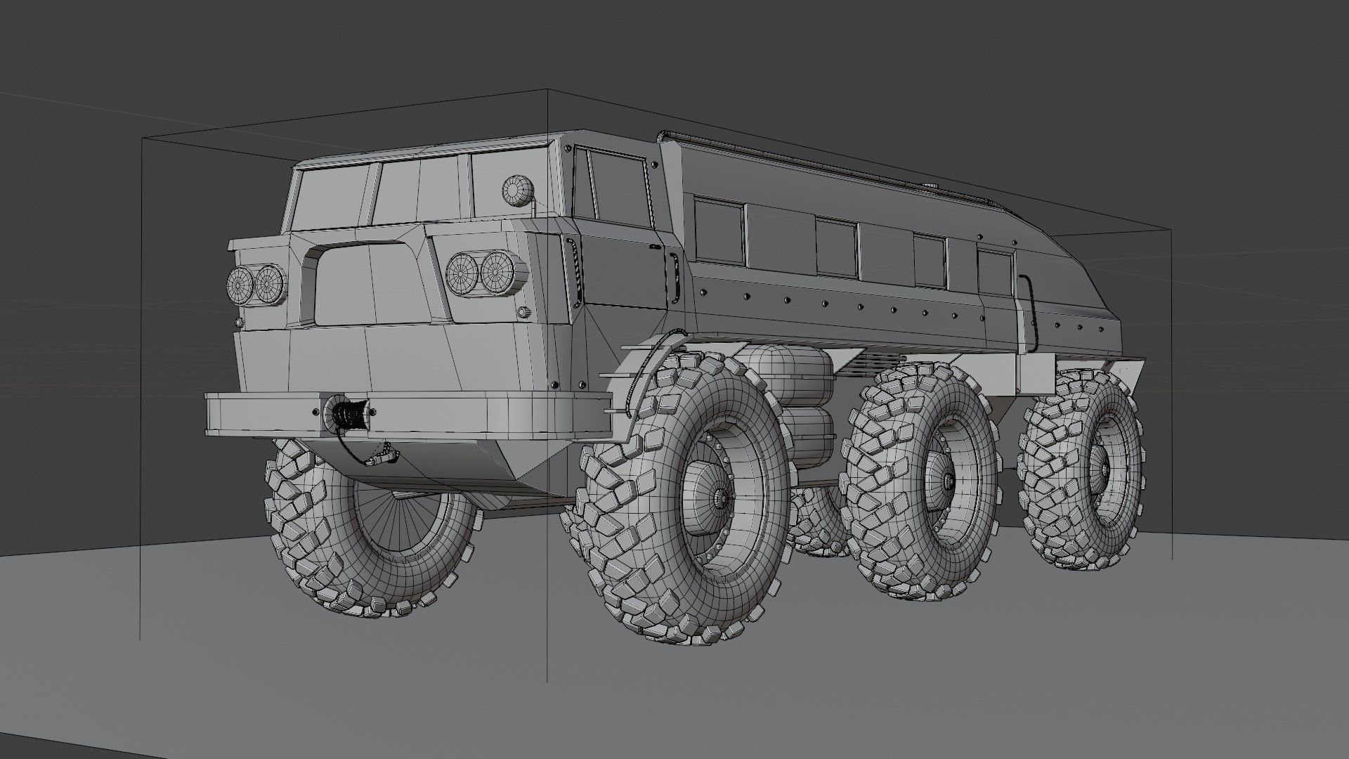 ZIL-E167 soviet monster truck - free model free VR / AR / low-poly 3D ...