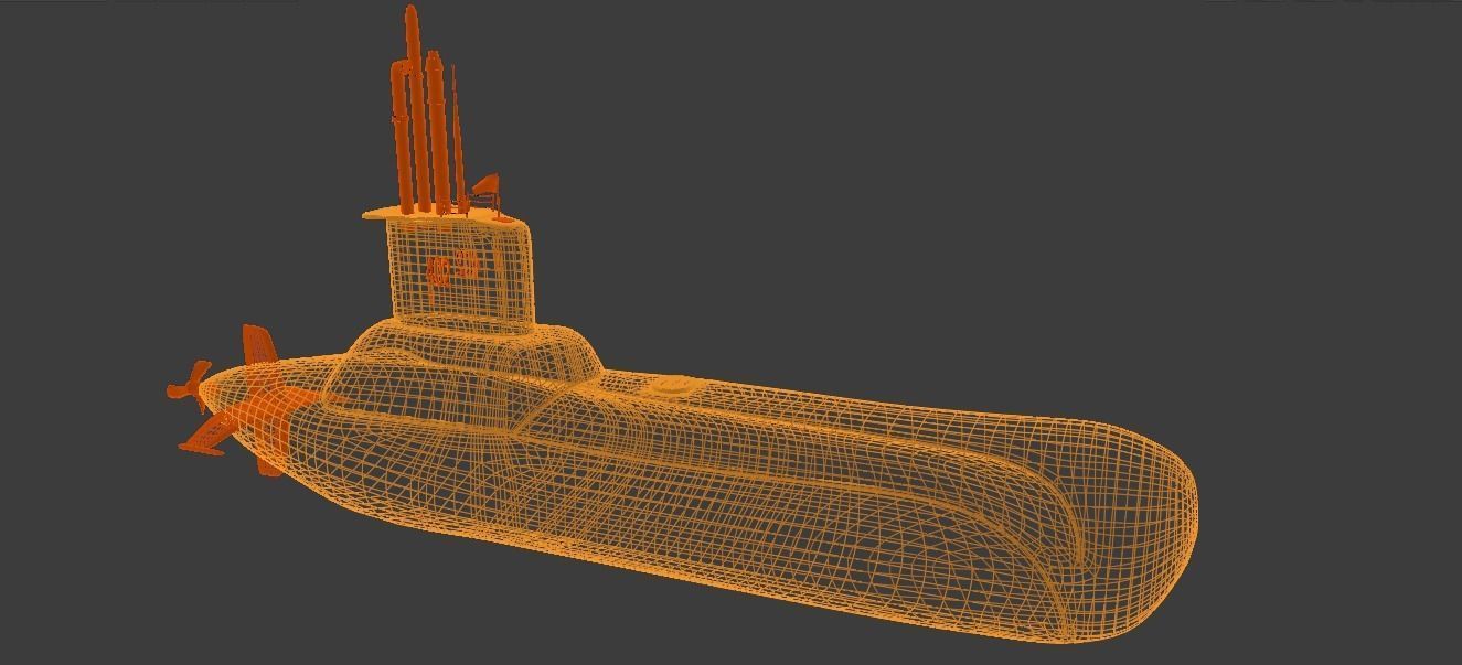 3D model Submarine KRI Nanggala 402 VR / AR / low-poly | CGTrader
