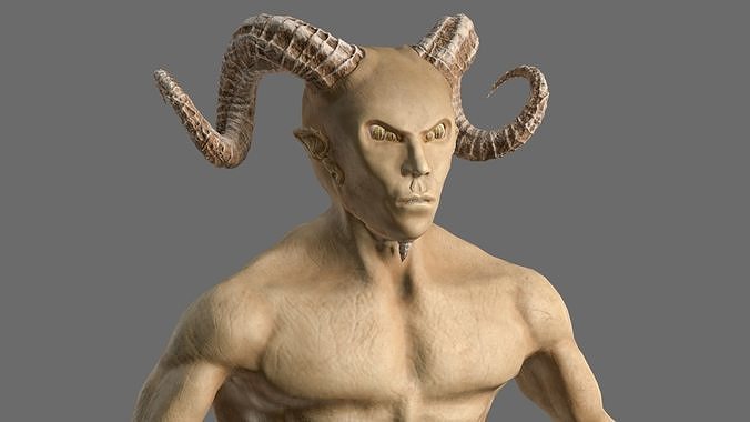 3D model Satir male goat with horns VR / AR / low-poly | CGTrader
