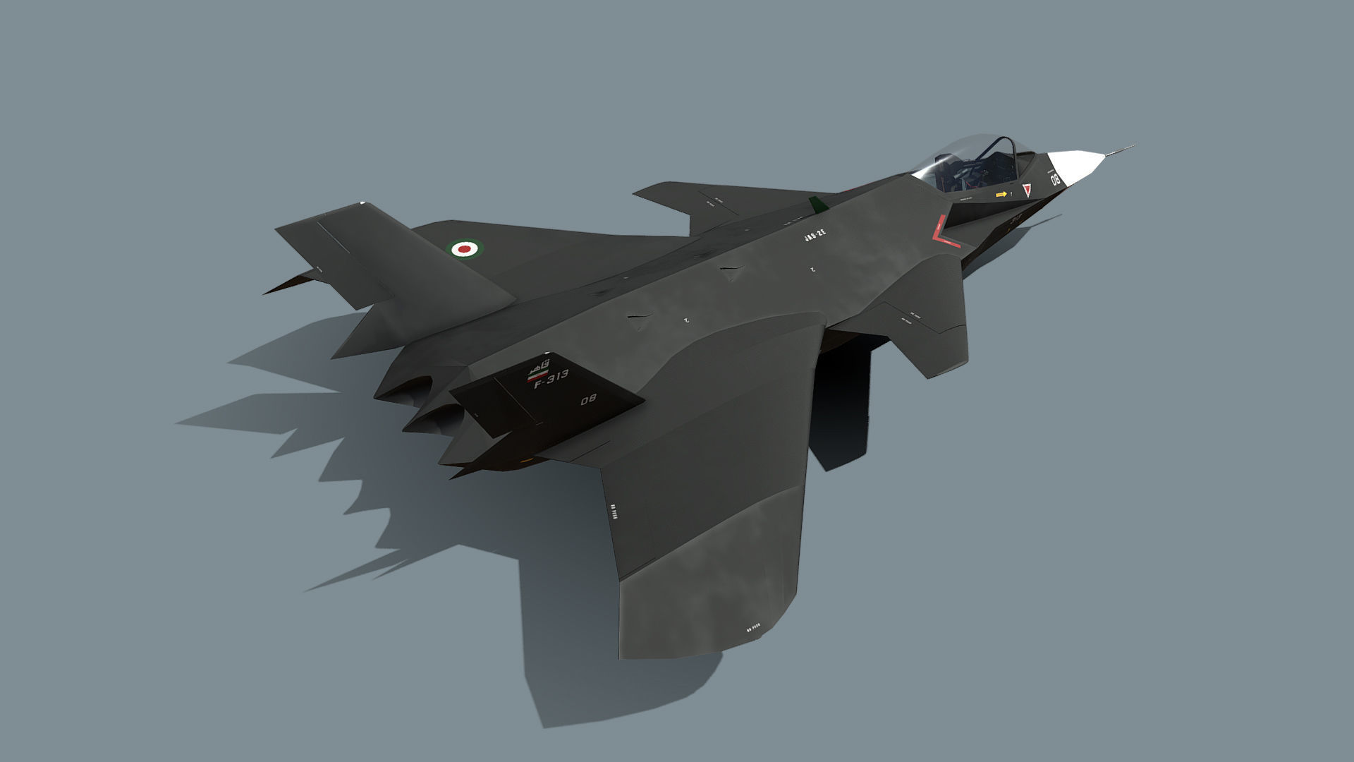 3D model Qaher F-313 iranian stealth fighter VR / AR / low-poly | CGTrader