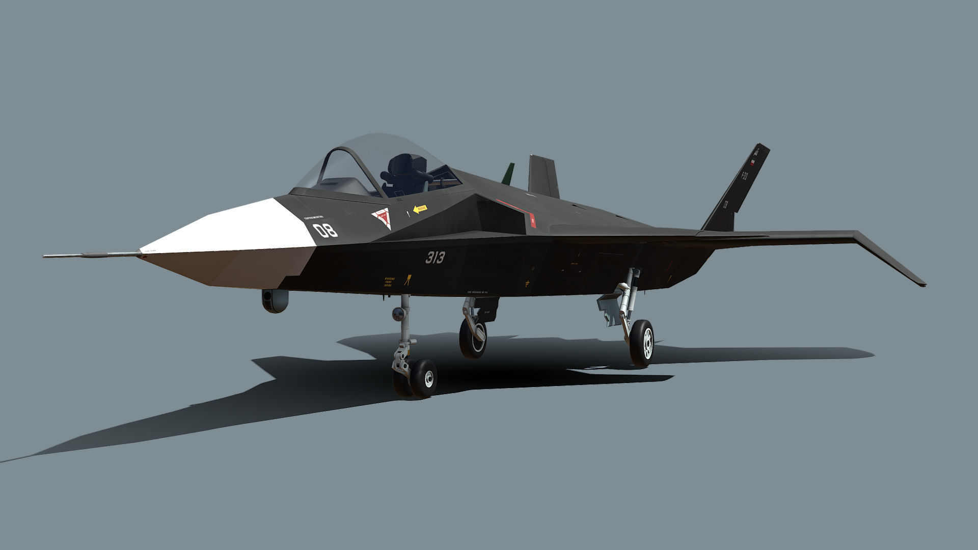 3D model Qaher F-313 iranian stealth fighter VR / AR / low-poly | CGTrader