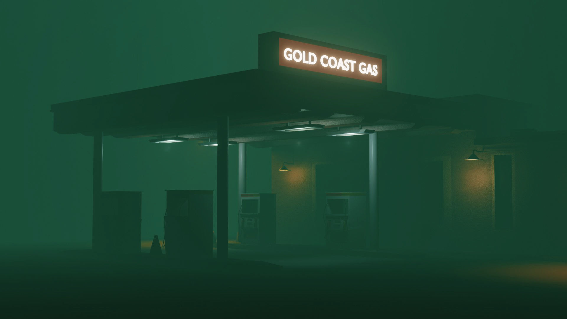 3D model Gas station environment scene VR / AR / low-poly | CGTrader