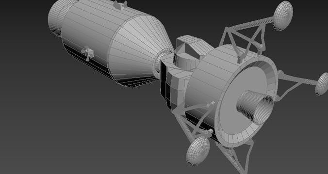 Apollo command Service module and Lunar Module 3D model | CGTrader