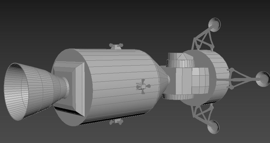 Apollo command Service module and Lunar Module 3D model | CGTrader