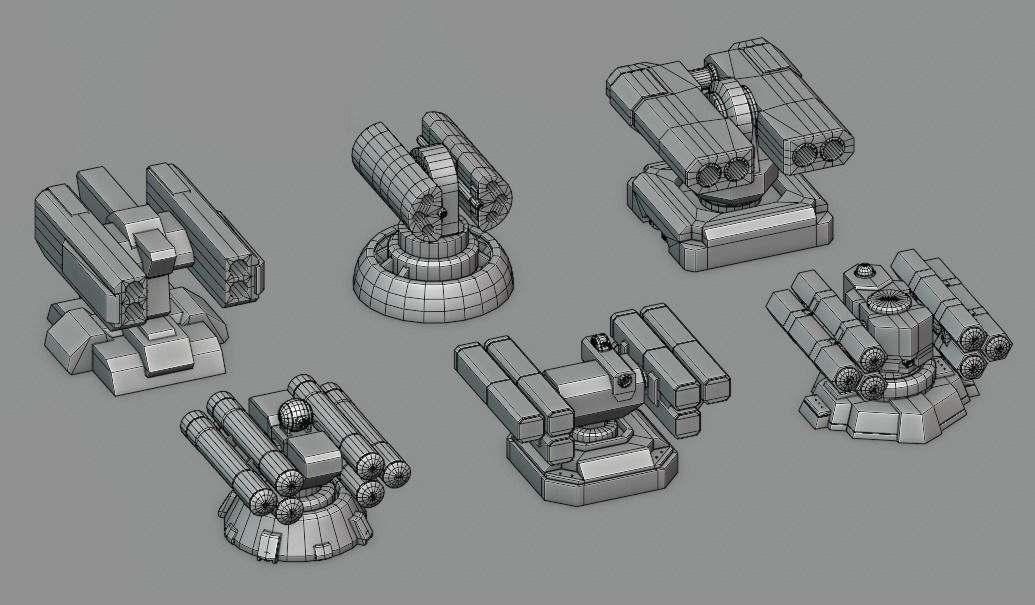 3d Model Missile And Rocket Launcher Pack Vr Ar Low Poly Cgtrader