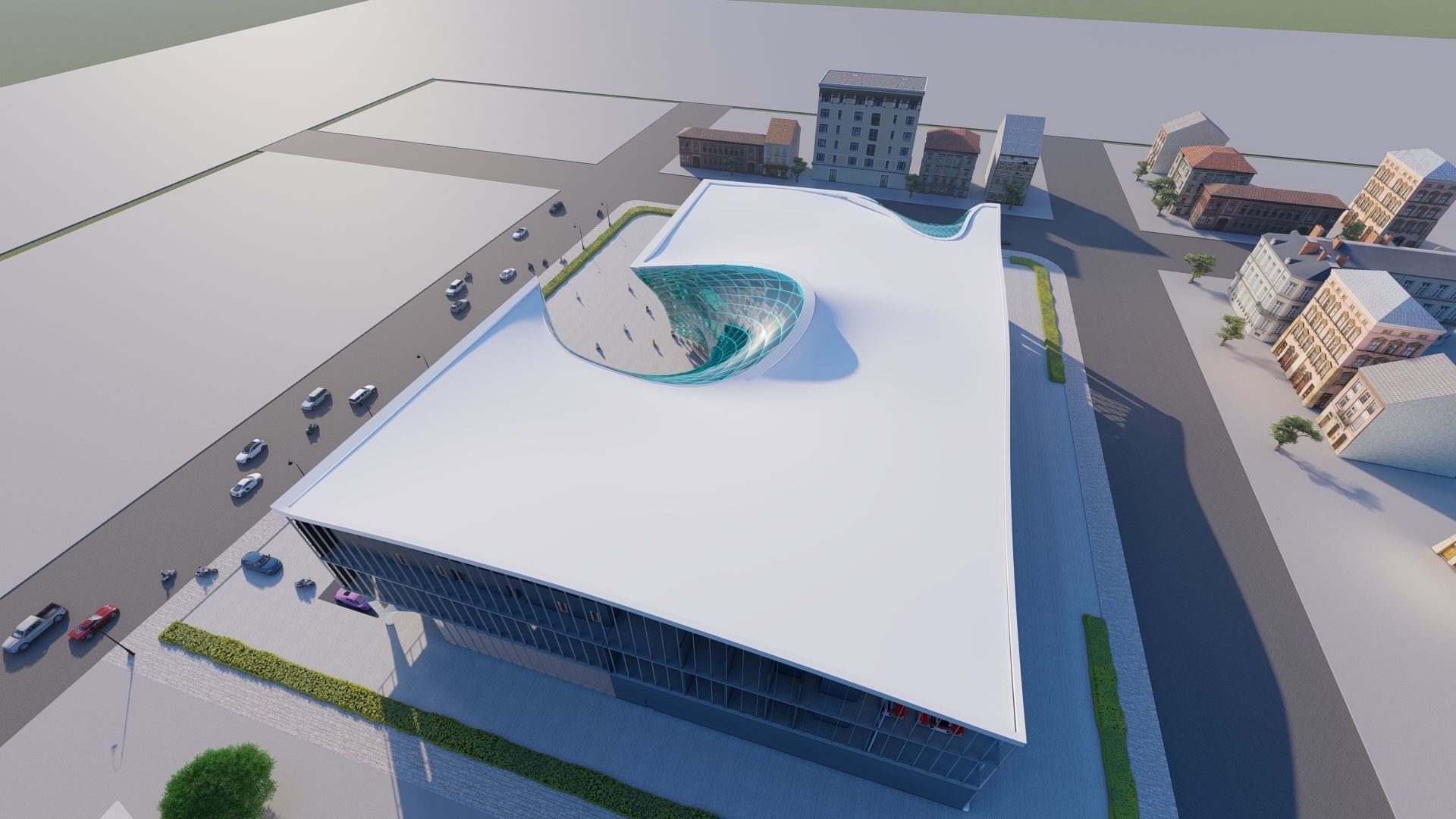 My architecture Revit 2019 project Shopping mall supermarket 3D model ...