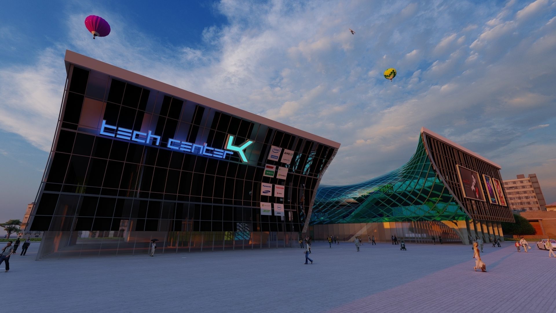 My architecture Revit 2019 project Shopping mall supermarket 3D model ...