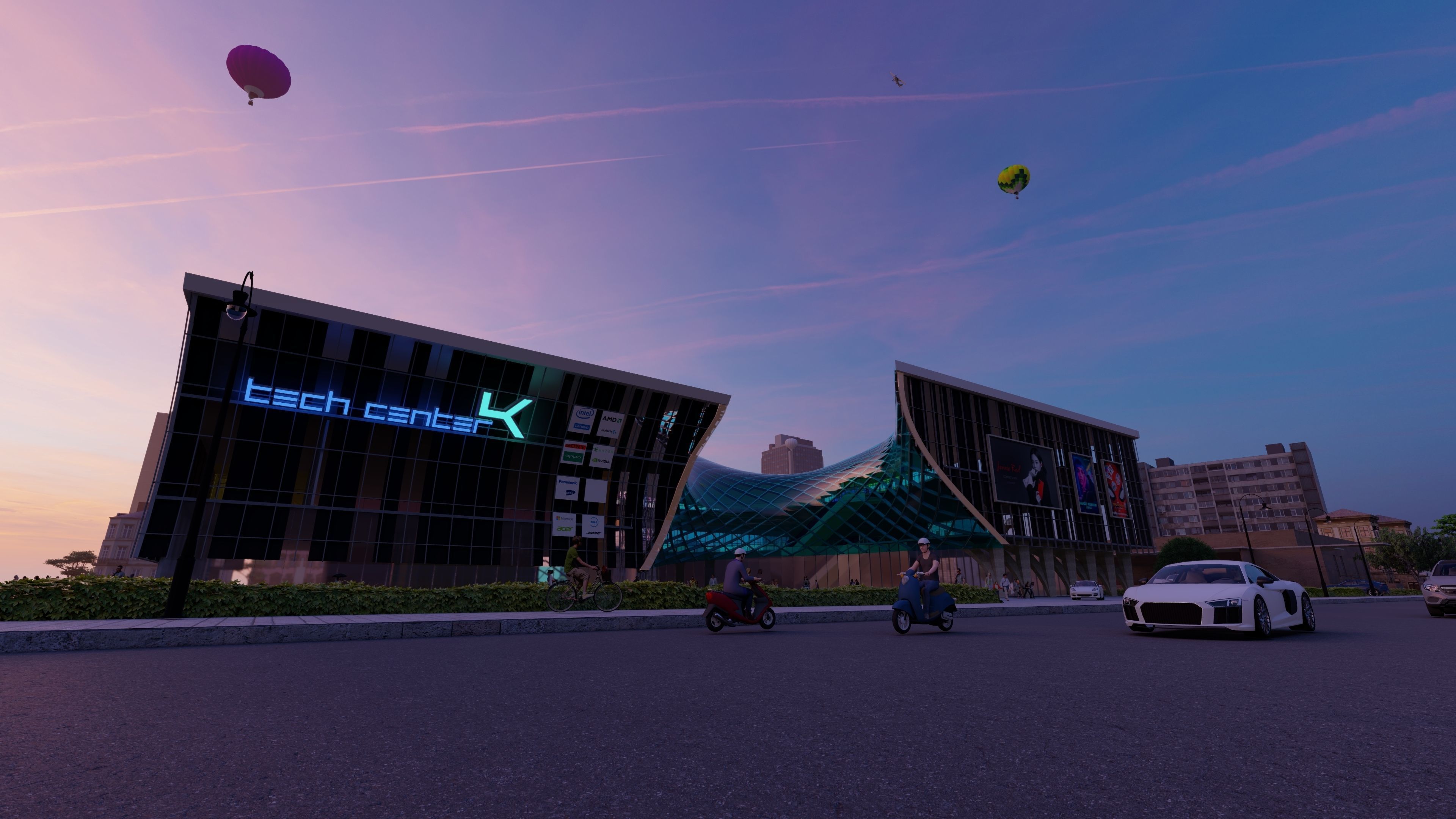 My architecture Revit 2019 project Shopping mall supermarket 3D model ...