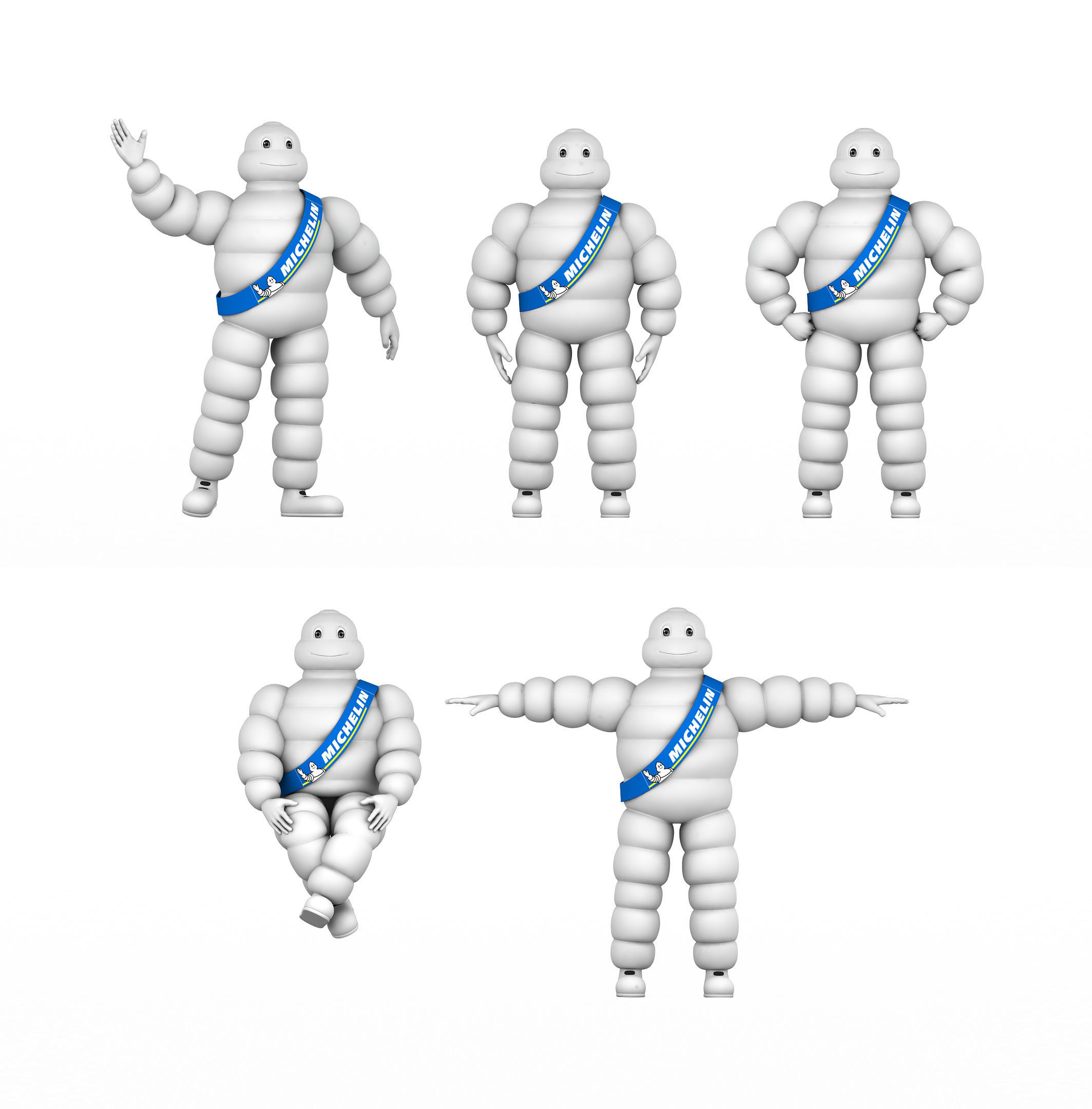 3D model Michelin Mascot VR / AR / low-poly | CGTrader