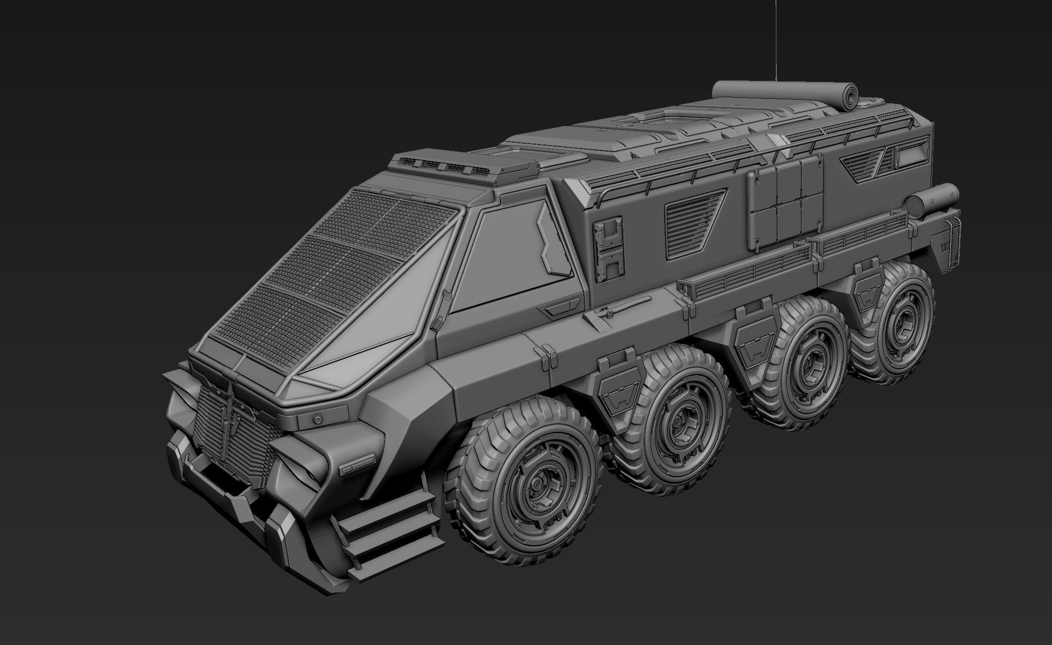 Sci-Fi APC Concept 3D model | CGTrader