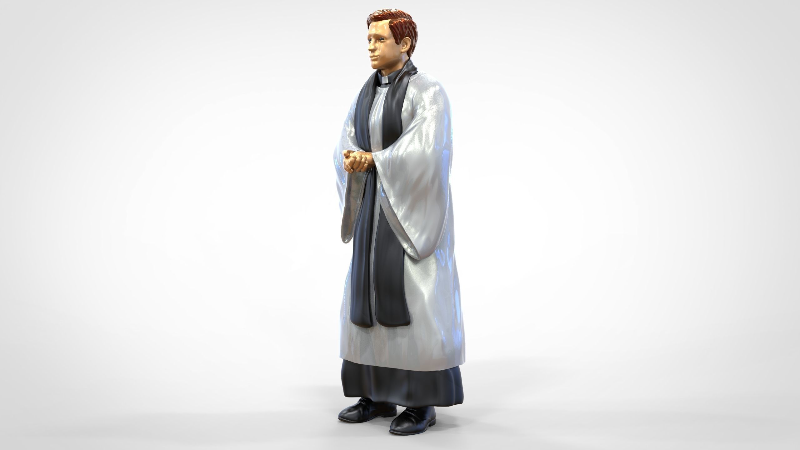 N1 Man vicar clergy in the church 3D model 3D printable | CGTrader