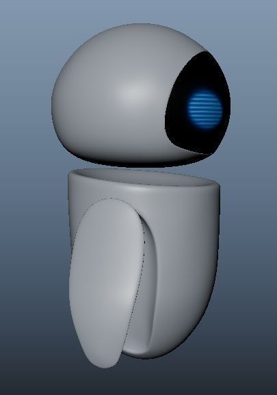 Robot Eva from the cartoon Walle free VR / AR / low-poly 3D model ...