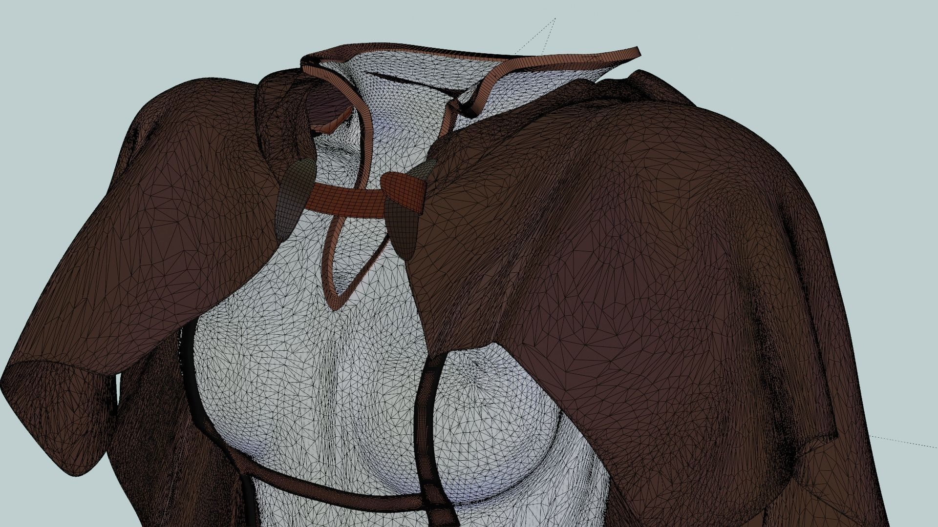 3D model Set medieval fantasy light armor PBR low-poly game-ready VR ...